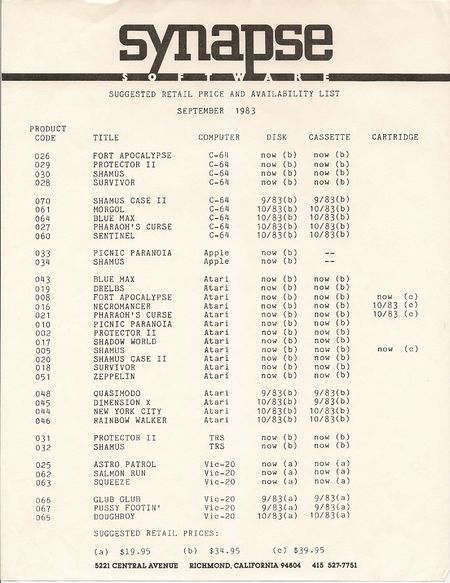 Synapse Software - C64-Wiki