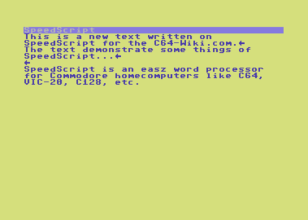Word Processor - C64-Wiki