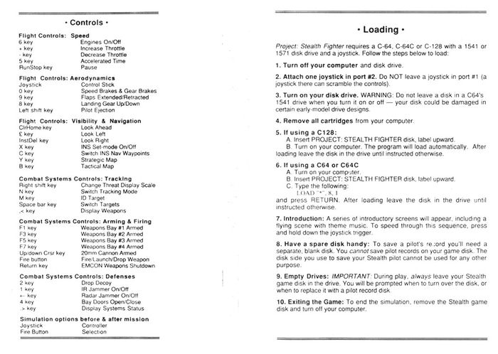 Project Stealth Fighter - C64-Wiki